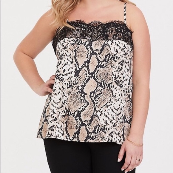 torrid | Tops | Torrid Lace Snake Print Cami Tank Top | Poshmark
